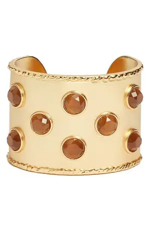 KARINE SULTAN Cuff Bracelet - Gold/mocha