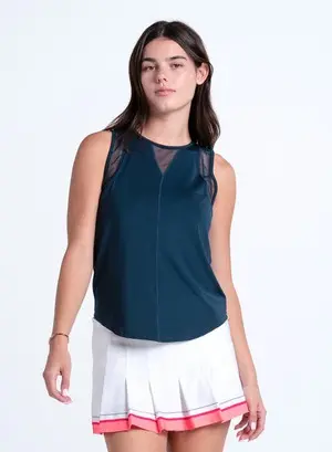 Lucky In Love Pleated Skirt With Striped Border