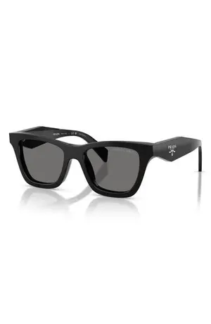 Prada 51mm Polarized Butterfly Sunglasses