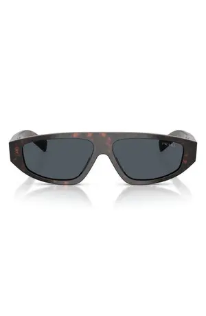 Prada 57mm Irregular Sunglasses - Root Havana/dark Grey