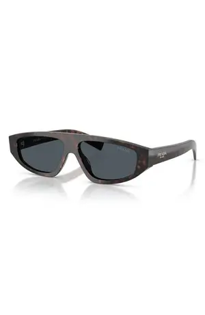Prada 57mm Irregular Sunglasses