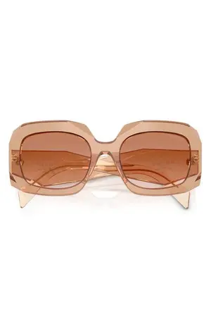 Prada 54mm Square Sunglasses - Chocolate/brown Gradient