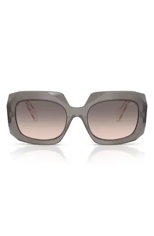 Prada 54mm Square Sunglasses - Grey/pink Gradient Grey