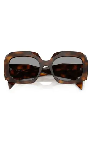 Prada 54mm Square Sunglasses - Juniper Tortoise/grey