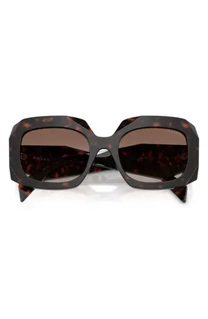Prada 54mm Square Sunglasses Root Tortoise/brown Gradient