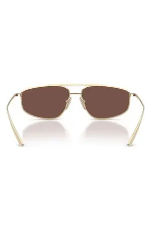 Prada 58mm Pillow Sunglasses - Pale Gold/black Chocolate