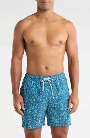 Tommy Bahama Naples Night Schooled Fish Print Swim Trunks - King Fish