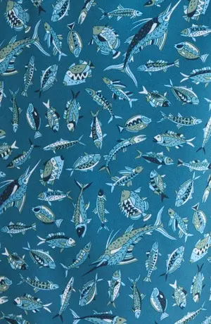 Tommy Bahama Naples Night Schooled Fish Print Swim Trunks