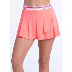 Lucky In Love Pleated Wrap Skirt - Hot Lava
