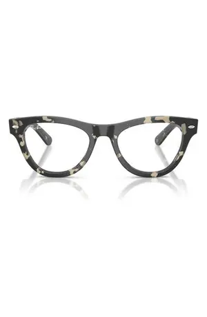 Ray-ban 52mm Cat Eye Optical Glasses - Grey Tort