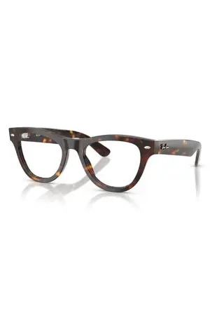 Ray-ban 52mm Cat Eye Optical Glasses - Havana