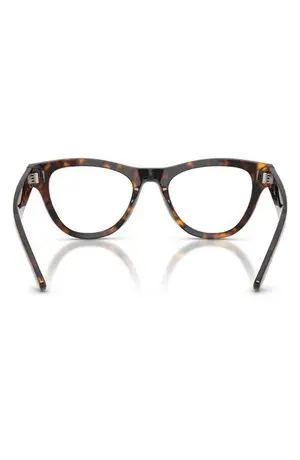 Ray-ban 52mm Cat Eye Optical Glasses - Havana