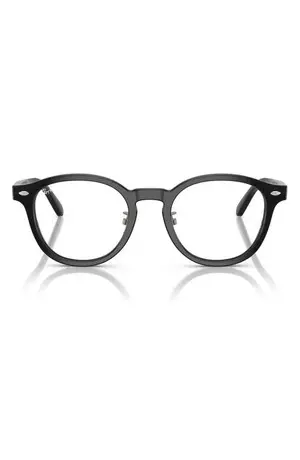 Ray-ban 49mm Square Optical Glasses - Black
