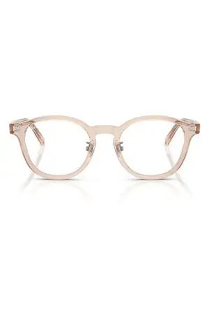 Ray-ban 49mm Square Optical Glasses - Transparent Light Brown