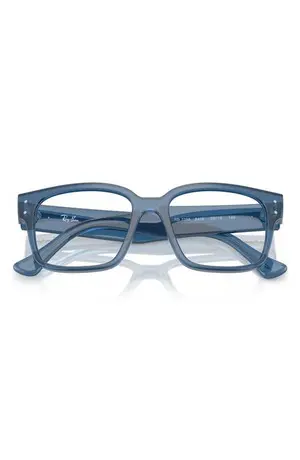 Ray-ban 53mm Square Optical Glasses - Transparent Blue