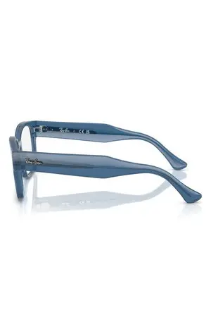 Ray-ban 53mm Square Optical Glasses - Transparent Blue