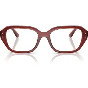Ray-ban 51mm Square Optical Glasses - Brown