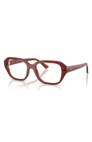 Ray-ban 51mm Square Optical Glasses - Brown