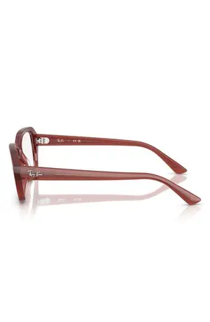 Ray-ban 51mm Square Optical Glasses - Brown
