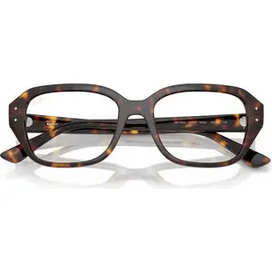 Ray-ban 51mm Square Optical Glasses - Havana