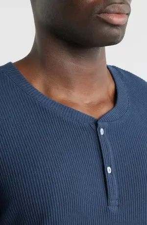Daniel Buchler Ribbed Henley Pajama T-shirt