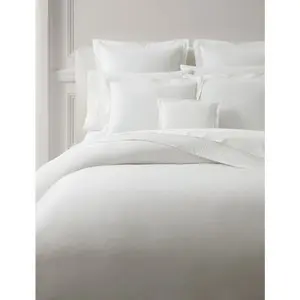 Ralph Lauren Spencer Border Sateen Duvet Cover - White And White