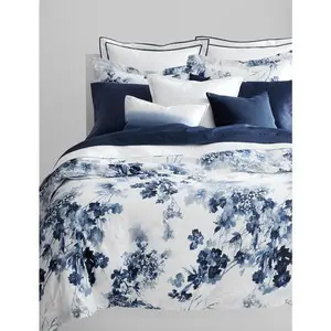 Ralph Lauren Flora Floral Sateen Comforter & Sham Set - Blue Multi