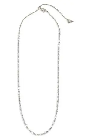 Sterling Forever Modernist Baguette Tennis Necklace