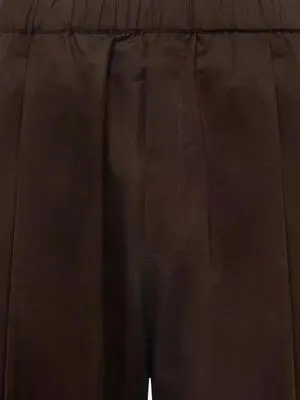 LANEUS Elasticated-waistband Front-pleat Trousers