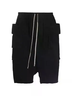 Rick Owens Drawstring Cargo Shorts - Black
