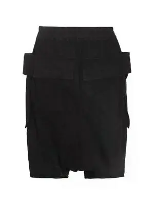 Rick Owens Drawstring Cargo Shorts - Black