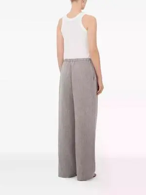 Loulou De Saison Clark Pleated Drawstring Trousers - Grey