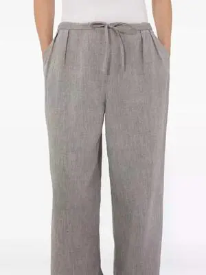 Loulou De Saison Clark Pleated Drawstring Trousers - Grey