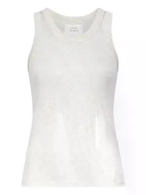 Loulou De Saison Limba Embroidered Tank Top - Grey