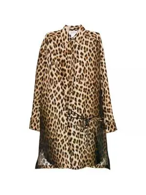 Sportmax Leopard Print Lace Mini Dress
