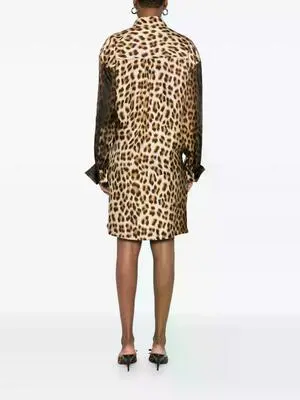 Sportmax Leopard Print Lace Mini Dress