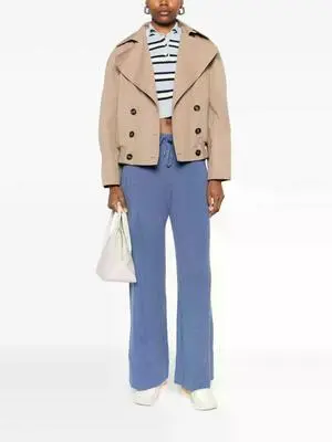 Eric Bompard Drawstring Ribbed Knit Trousers