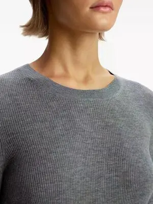 12 STOREEZ Ribbed Knit Merino Sweater