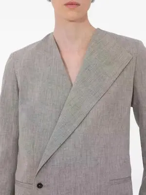 Loulou De Saison Suna Asymmetrical Blazer - Neutrals