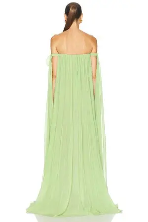 LEO LIN Jaclyn Draped Floor Length Dress