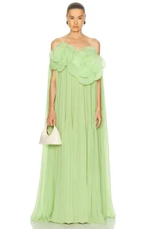 LEO LIN Jaclyn Draped Floor Length Dress