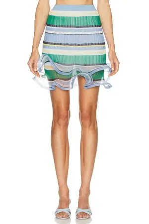 Simkhai Kimmie Plisse Mini Skirt