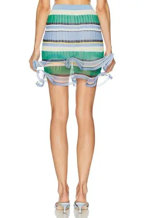 Simkhai Kimmie Plisse Mini Skirt