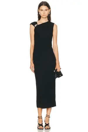 L'academie Maeko Midi Dress - Black