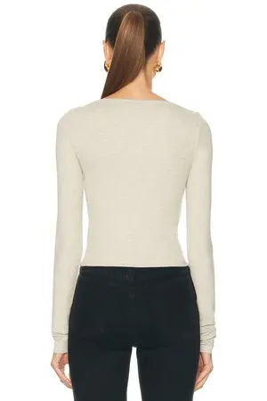 Eterne Long Sleeve Boatneck Top