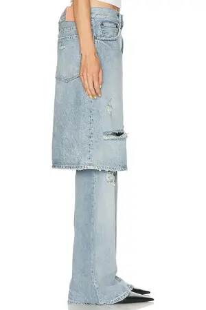 Acne Studios Wide Leg Denim Pant - Light Blue
