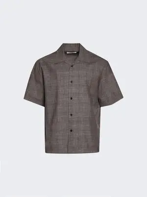 JIL SANDER Checked Shirt Marron