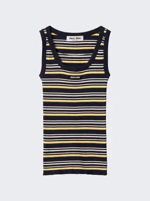 Miu Miu Striped Tank Top - Blue