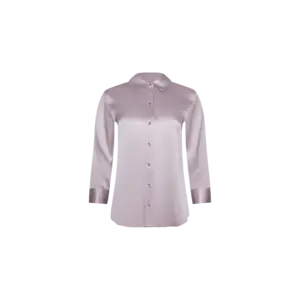 L'Agence Dani Silk Blouse Top - Icy Lilac