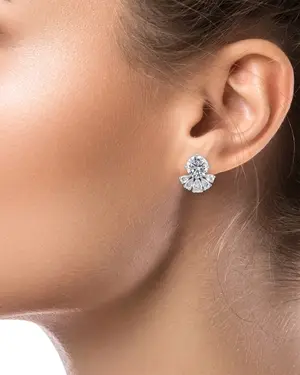 KENNETH JAY LANE Cubic Zirconia Stud Earrings